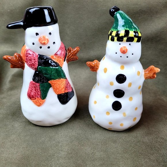 Sakura | Holiday | Sakura Debbie Mumm Snowman Salt Pepper Shakers Set ...